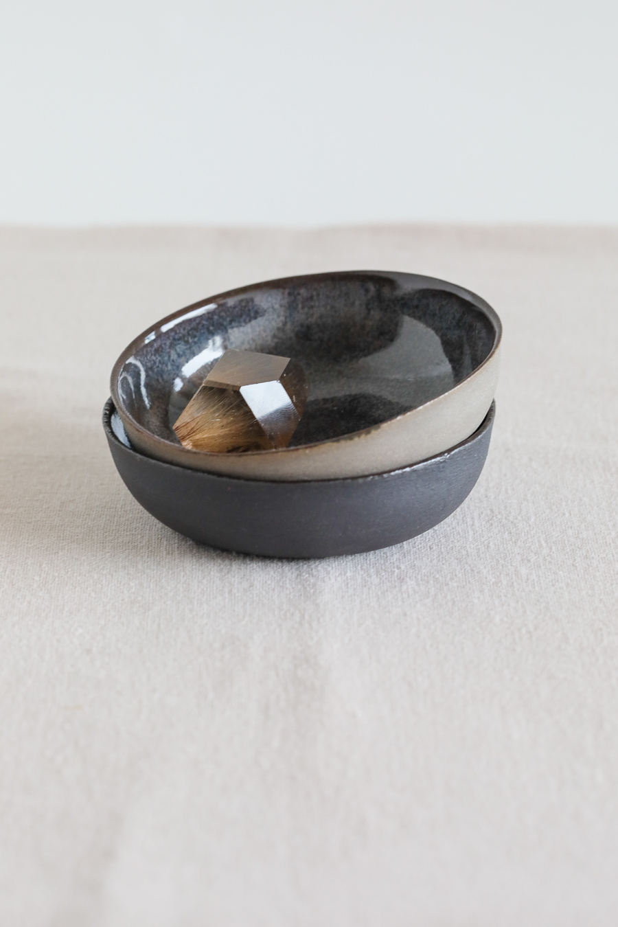 Set of 2 Small Snack Bowls – lava - Vera Wiedermann Ceramics